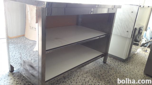 Hlajeni solatni bar inox, pult in friteza