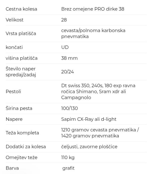 prodam cestne carbonske felgne no limited
