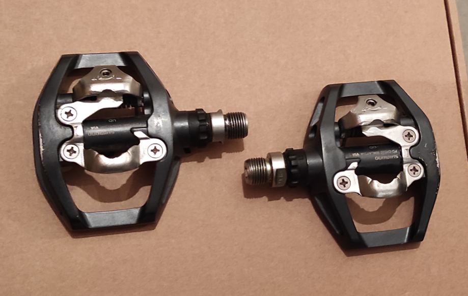 Shimano EH500 flat/spd pedala + novi blokerji