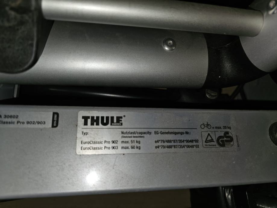 THULE EuroClassic Pro 903 prtljažnik - nosilec za 3/4 kolesa