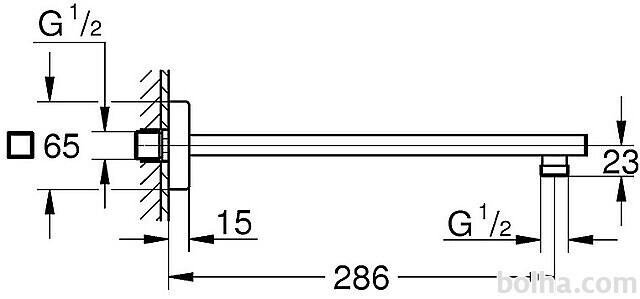 GROHE 27709000 držalo za prho