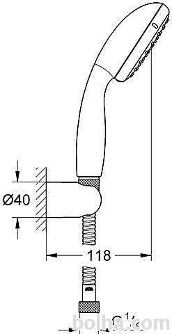 GROHE New Tempesta 100 2780310E komplet za prho