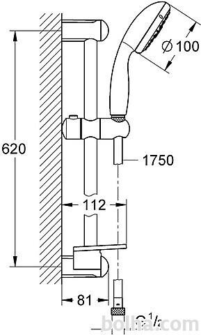 GROHE New Tempesta 100 28436002 komplet za prho