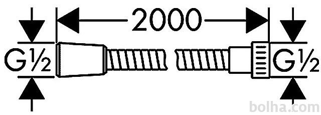 HANSGROHE Metalflex 200 cm 28264000 tuš cev