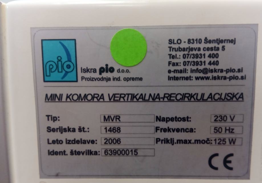 Mini vertikalna komora Iskra PIO MVR