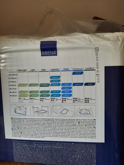 Posteljne zaščite - podloge ABENA Abri-Soft Basic 60 x 90 cm