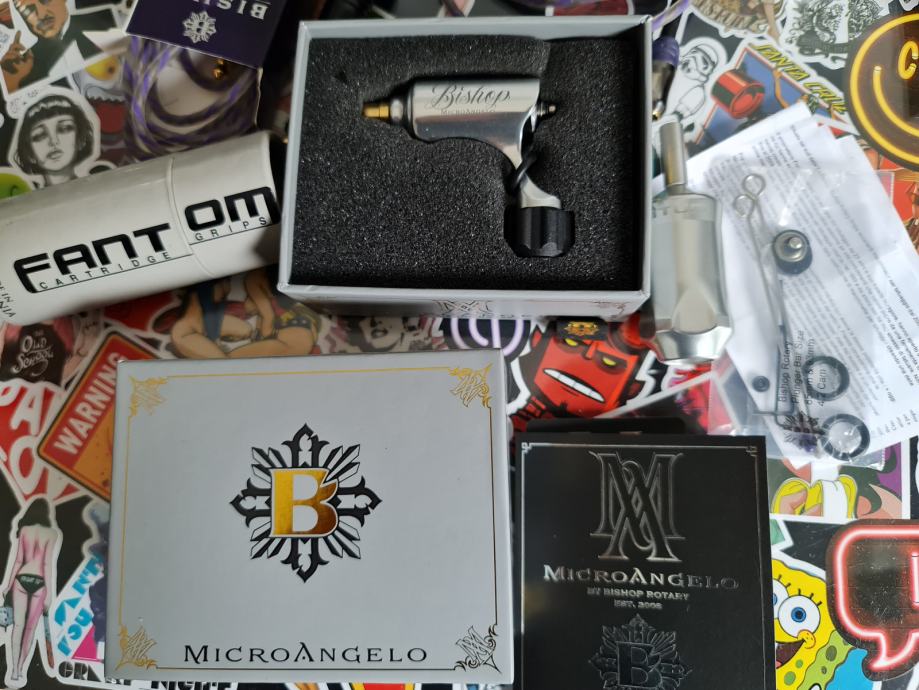 Tattoo mašina Bishop MicroAngelo + dodatki