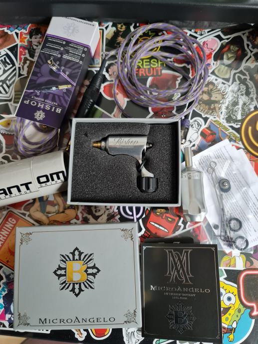 Tattoo mašina Bishop MicroAngelo + dodatki
