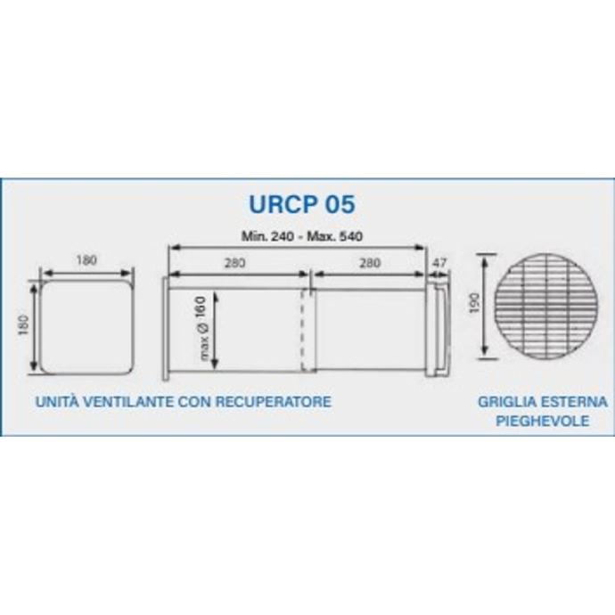 AIR CONTROL lokalni rekuperator URCP 05 EM