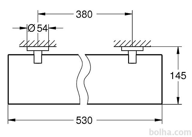 GROHE Essentials 40799001 steklena polica 530mm