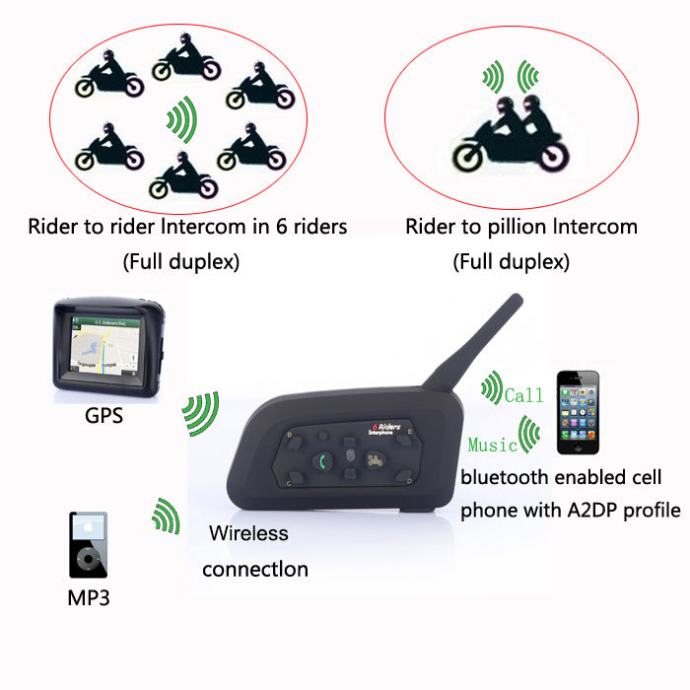 Bluetooth intercom v6 Pro