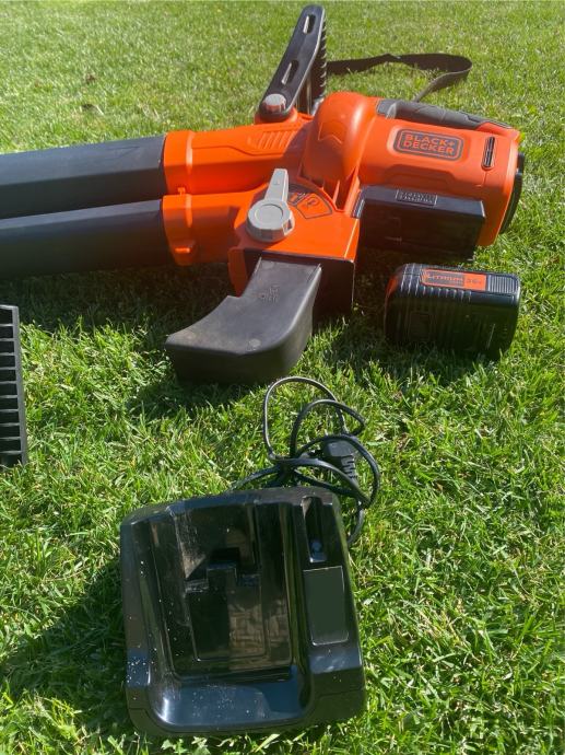 Black+Decker akumulatorski sesalnik/puhalnik listja z drobilnikom