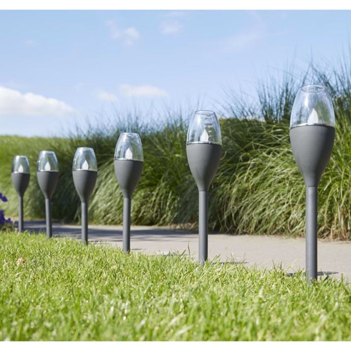 Luxform Solarne LED mini vrtne svetilke Jive 4 kosi sive