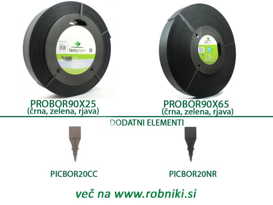 PVC ROBNIK LACOGREEN PROBOR90X25, PROBOR90X65 in KLINI