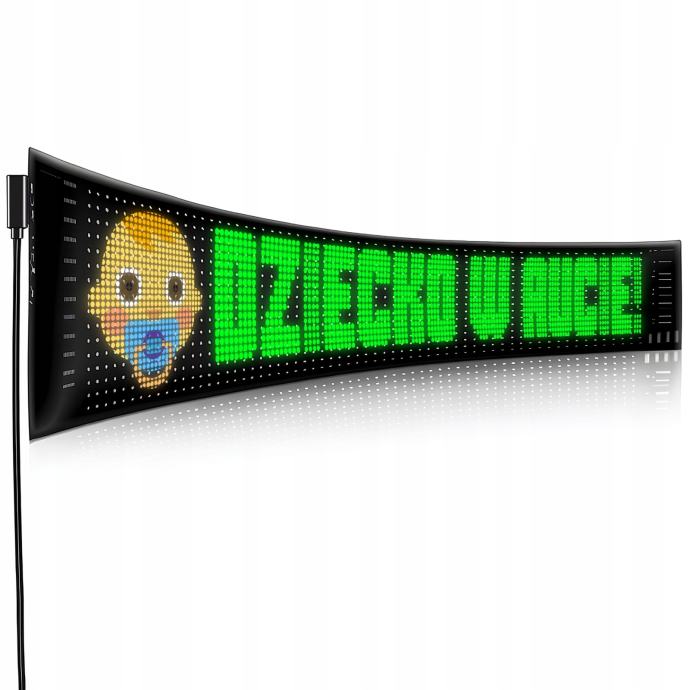 Fleksibilni LED RGB zaslon oglasna tabla USB 59cm aplikacija