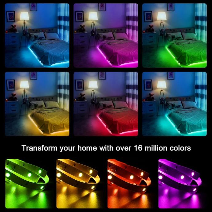 LED trak RGB novoletni trakovi novoletne božične lučke 5050 traki 12M