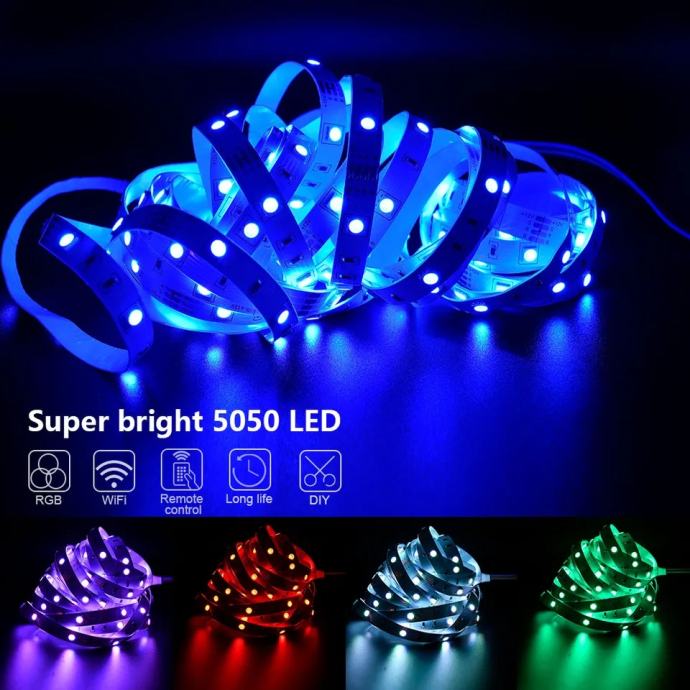 LED trak RGB novoletni trakovi novoletne božične lučke 5050 traki 12M