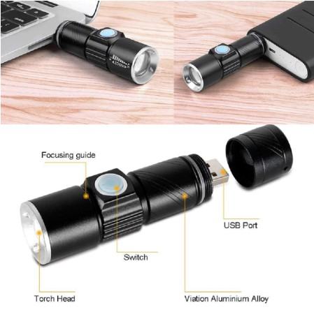 Ročna svetilka LED z USB polnjenjem.