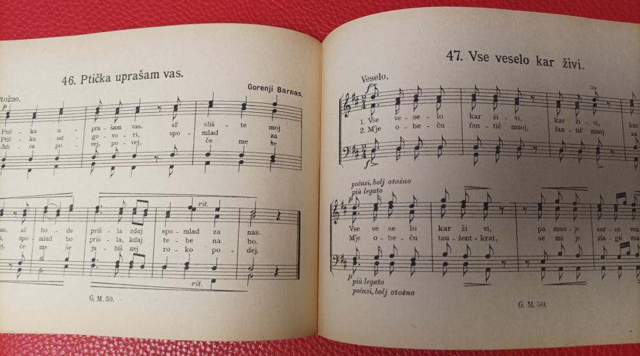 SLOVENSKE NARODNE PESMI IZ BENEČIJE Z NOTAMI, Rihard Orel, 1921