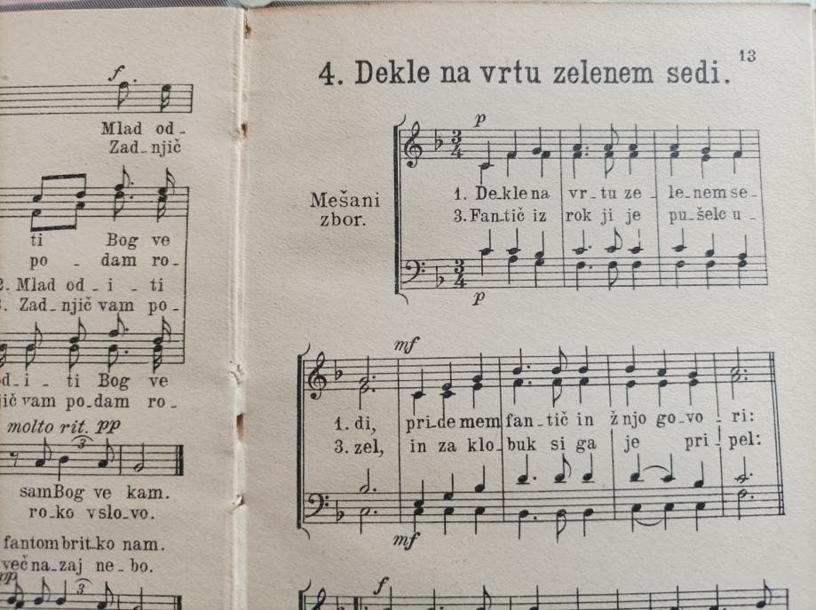 SLOVENSKE NARODNE PESMI Z NOTAMI, Marko Bajuk, 1910