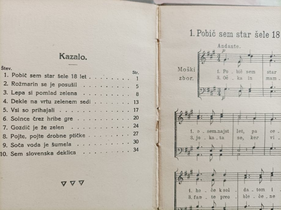 SLOVENSKE NARODNE PESMI Z NOTAMI, Marko Bajuk, 1910