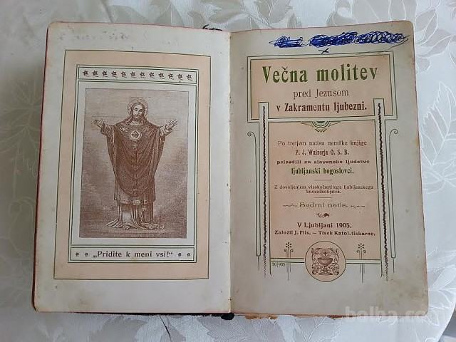 Stara knjiga Molitvenik Večna molitev l. 1905