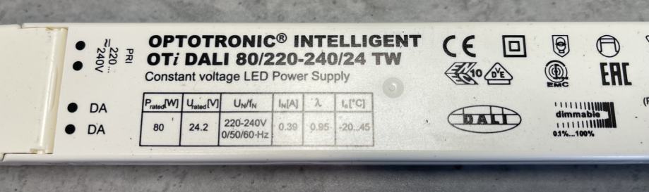 Osram Optotronic Intelligent OTi KNX DALI 80/220-240/24 TW