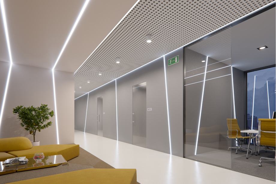 Vgradni LED profil za mavčne plošče, 3m