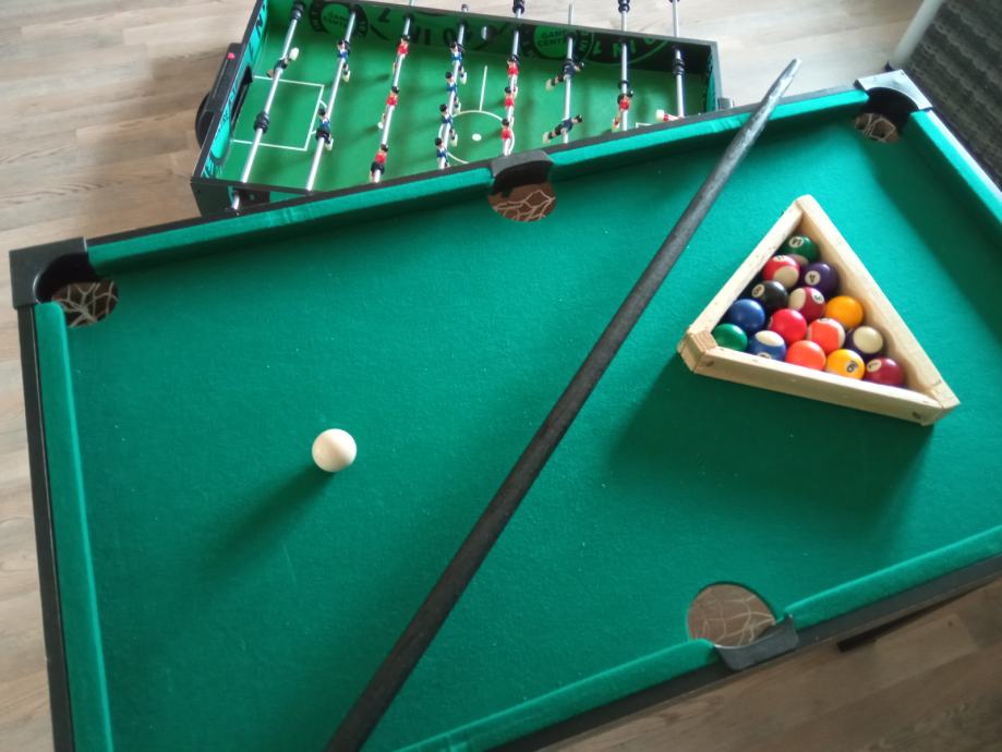 2v1 Namizni ročni nogomet 105x60, v80 + mali biljard