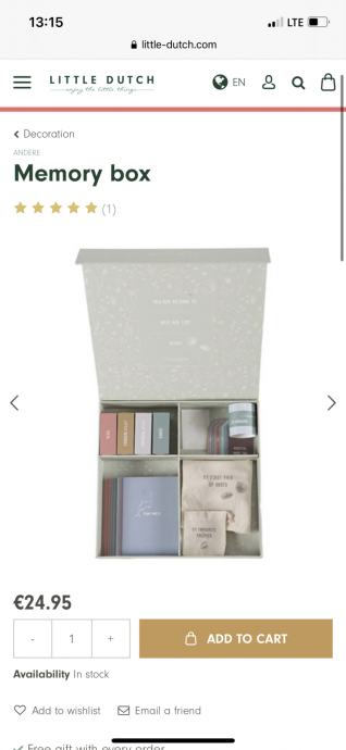 | Little Dutch® Memory Box Škatla spominov Little Dutch® Memory Box