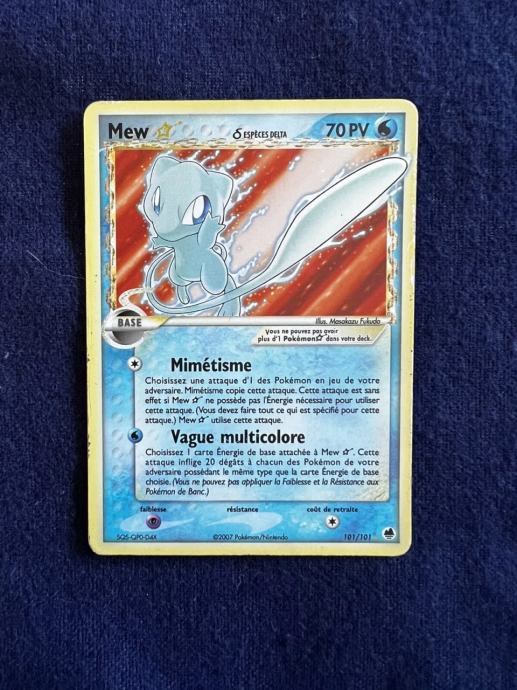 Pokemon Mew 101/101 Secret Holo STAR Card - Dragon Island