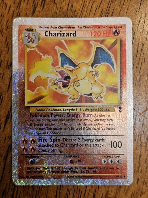 Pokemon TCG Charizard Legendarna kolekcija 3/110 Reverse Holo Rare MP