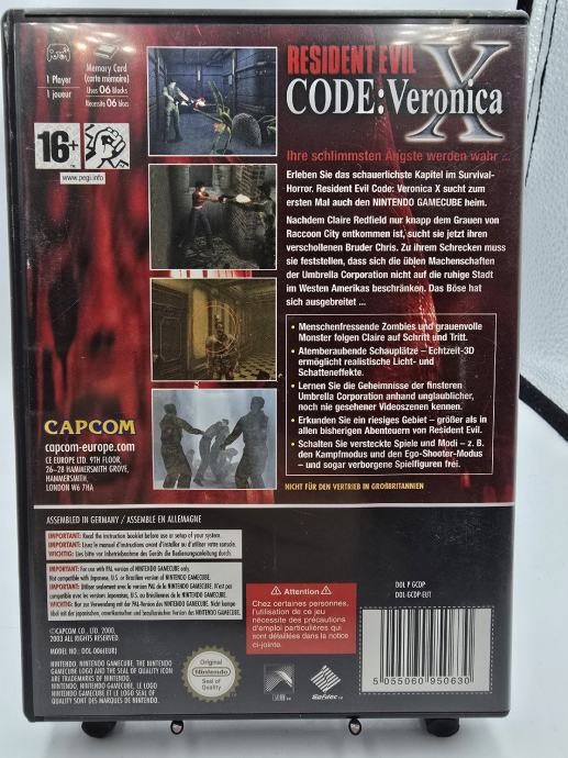 Resident Evil: Code Veronica X (Nintendo GameCube)