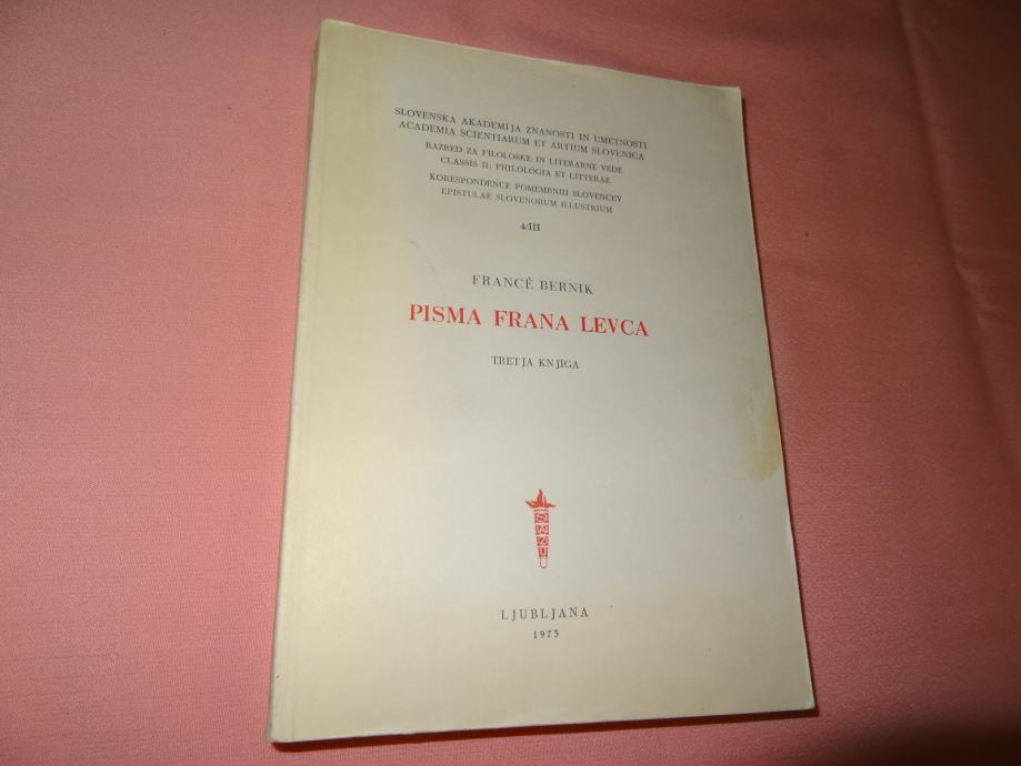 PISMA FRANA LEVCA 3 F. BERNIK ZRC SAZU 1973