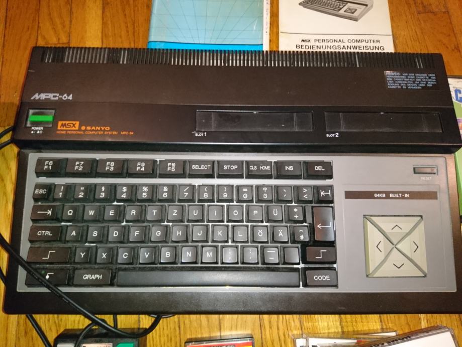 Sanyo msx mpc 64 osebni računalnik commodore1984
