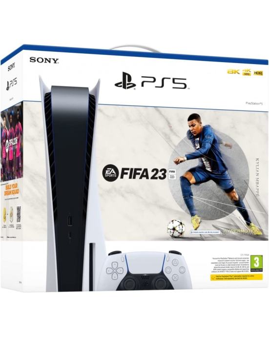 Sony PlayStation 5 (PS5) 4K blueray + igra FIFA23 + dodatni WIFI DualS