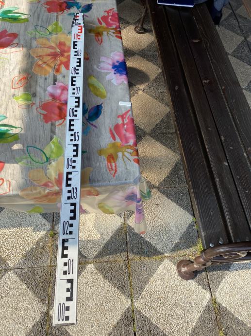 Merilna aluminijasta teleskopska letev 5m
