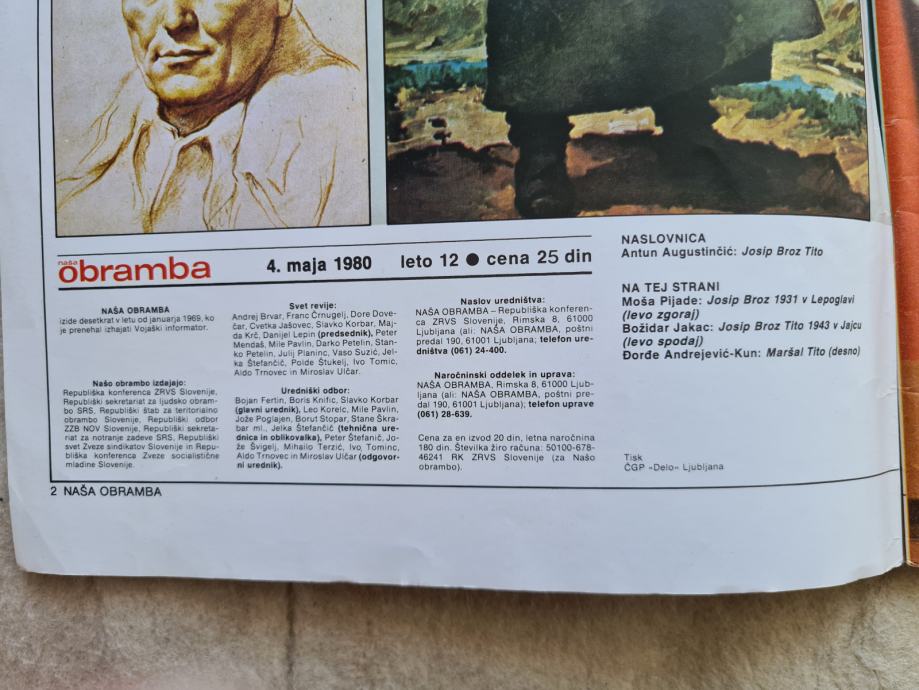 Obramba 4.maja 1980- Josip Broz Tito