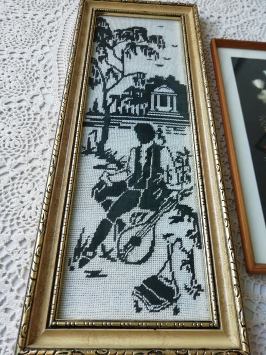 Gobelin v lepem okvirju, vel.20x51x2 cm