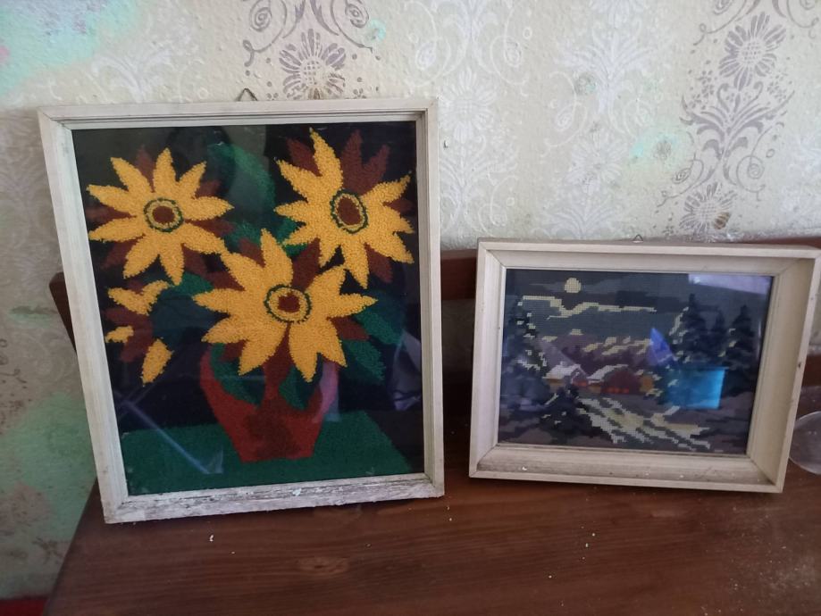 Razne slike, risbe, gobelini