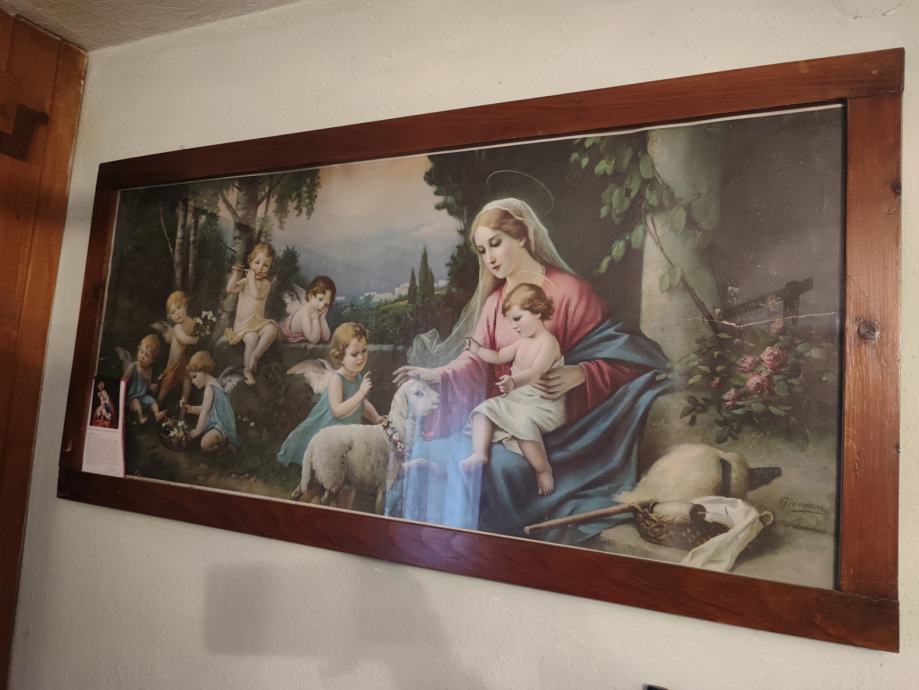 Slika Marije z ovcami in otrokom
