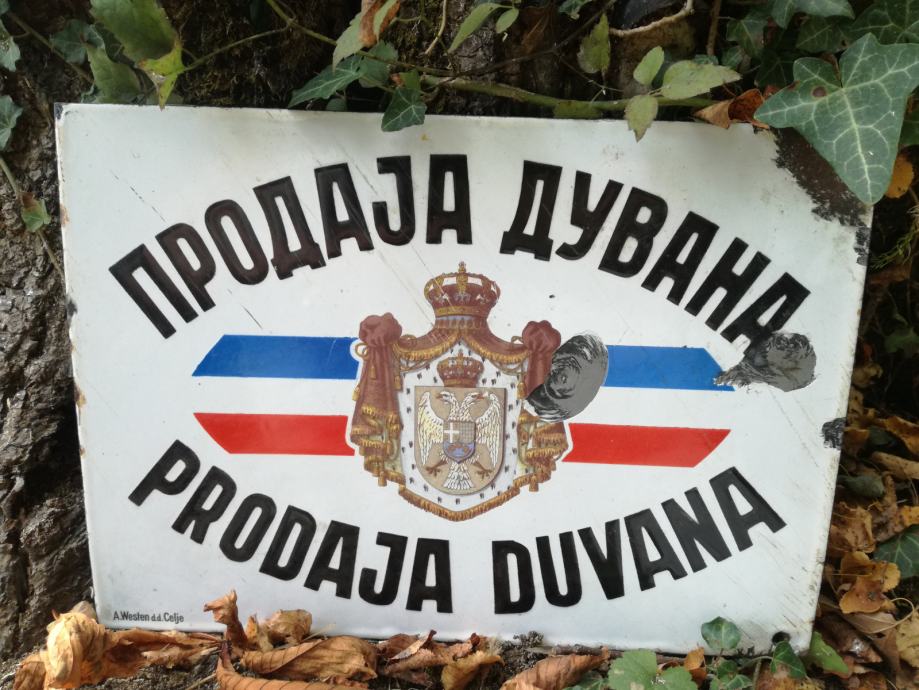 Emajlirana tabla Prodaja duvana