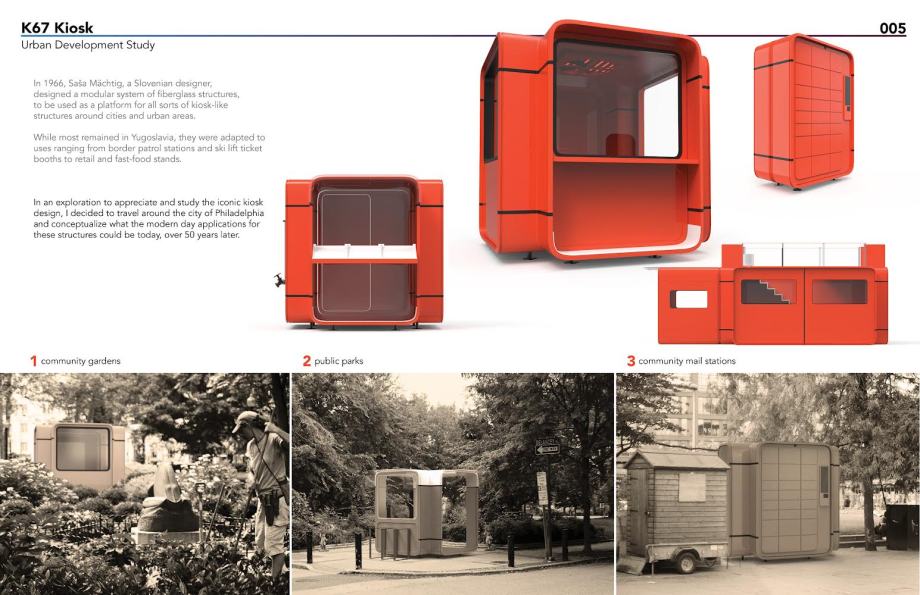 Kiosk K67 enojni več komadov kioski retro