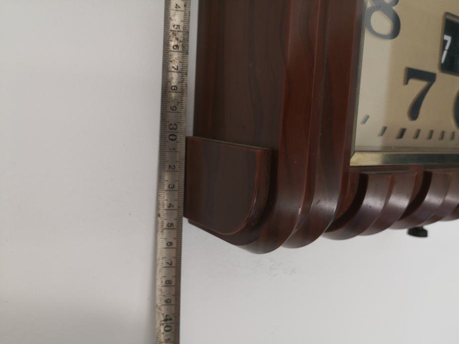 Stara stenska ura RHYTHM TRANSISTOR CLOCK,koledar