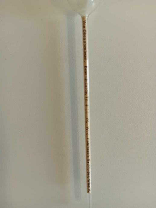 Starinski areometer, okoli 1930, živo srebro