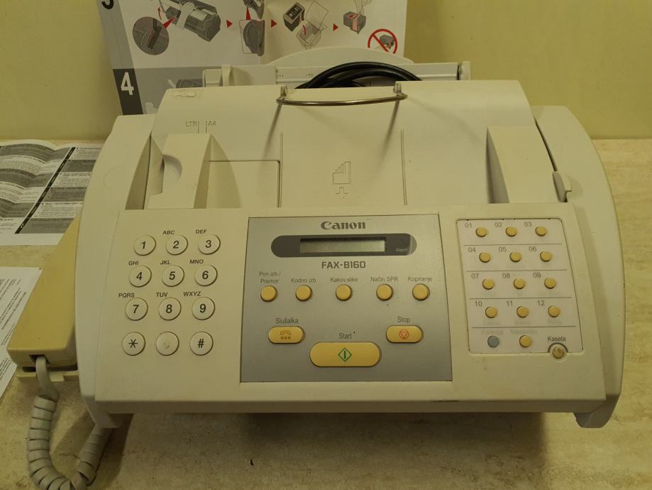Telefax in telefon Canon Fax-B160 - delujoč z navodili