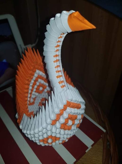 3D Origami Labud