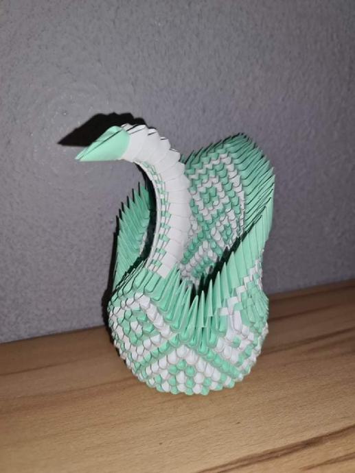 3D Origami Labud