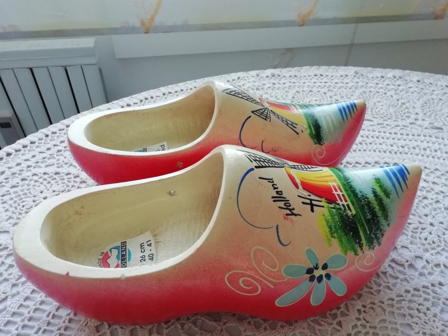 Suvenir - org. leseni cokli Holland, št.40-41 (26 cm)