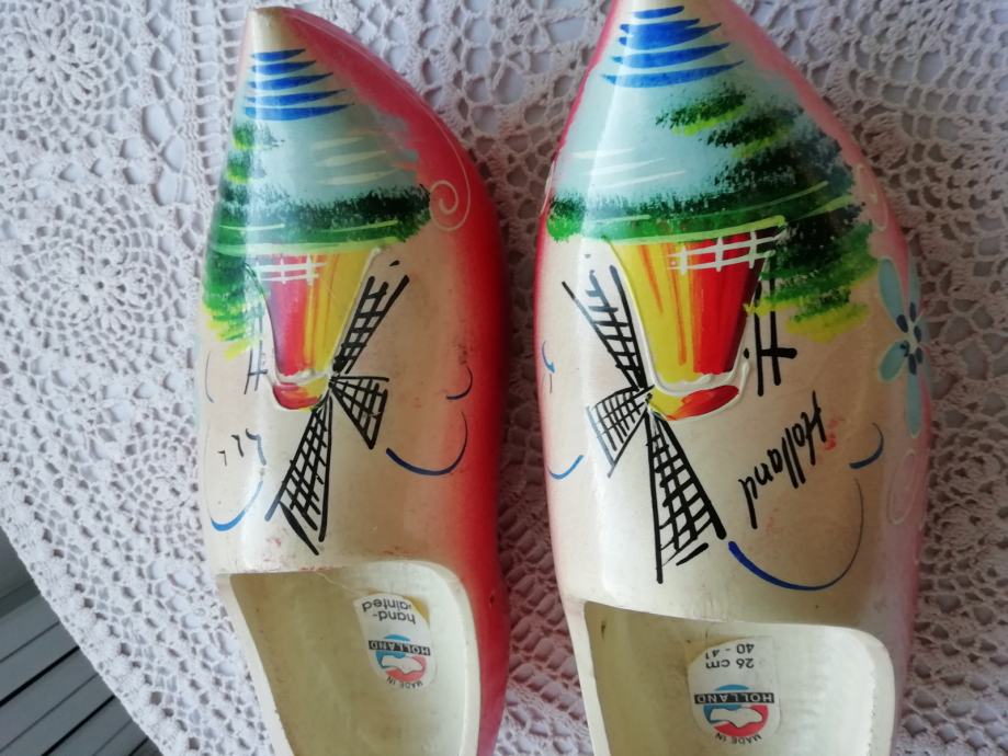 Suvenir - org. leseni cokli Holland, št.40-41 (26 cm)